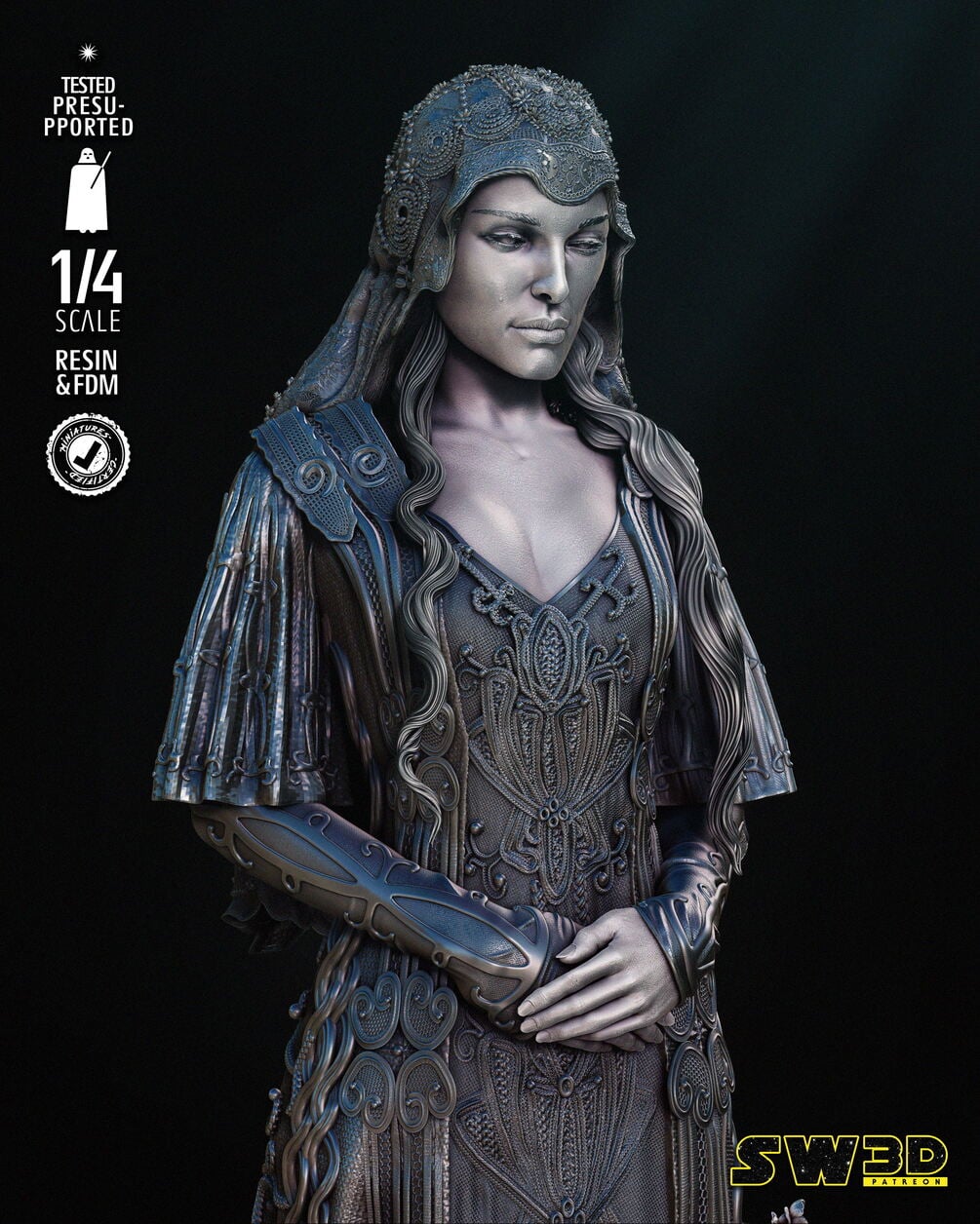 Padme Bust - Star Wars 3D Models - Tested and Ready for 3D printing