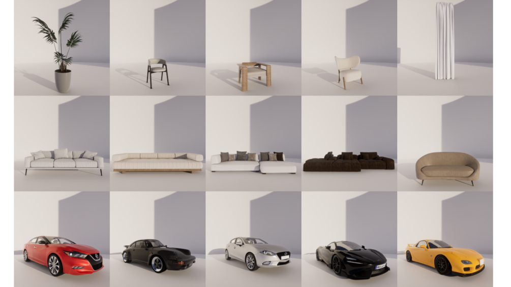 Furniture & Cars for D5 render - רהיטים ומכוניות