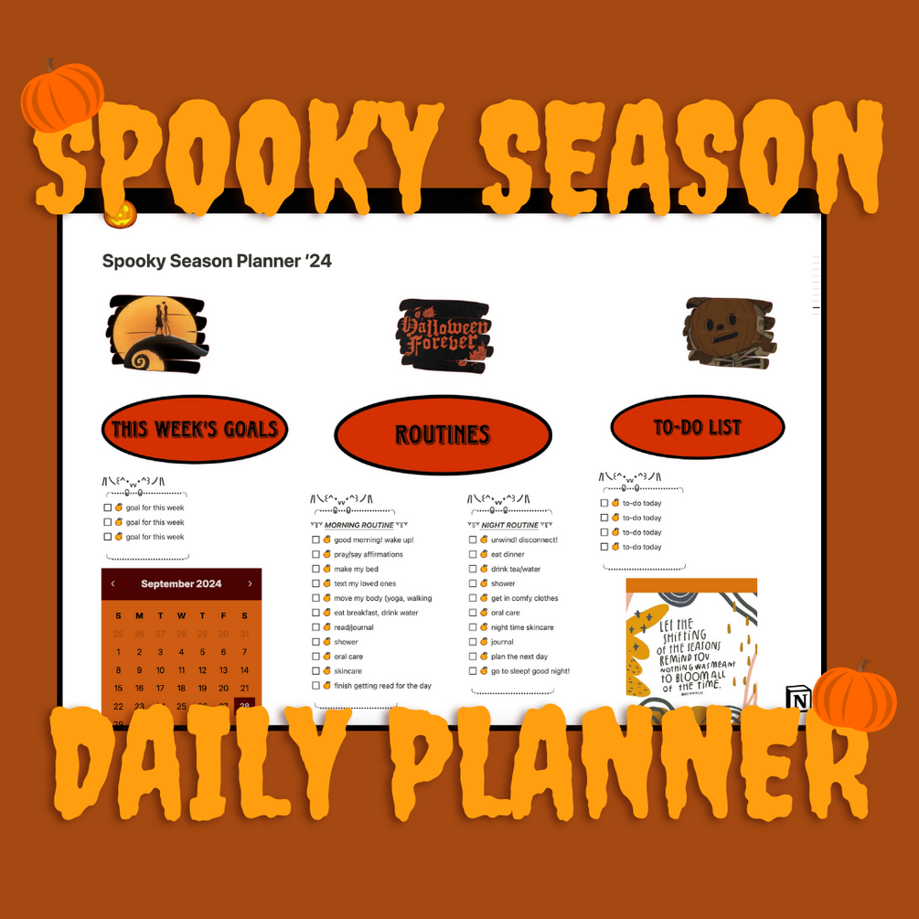 Notion Spooky Season Daily Planner
