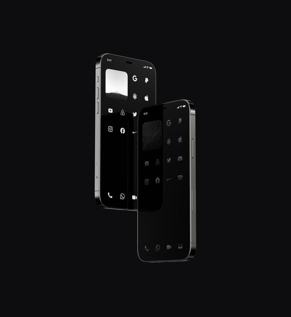 480 Minimal Monochrome App Icons