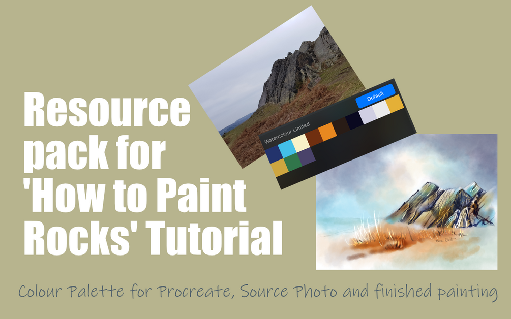 Resource Pack for 'How to Paint Rocks' - Watercolour in Procreate