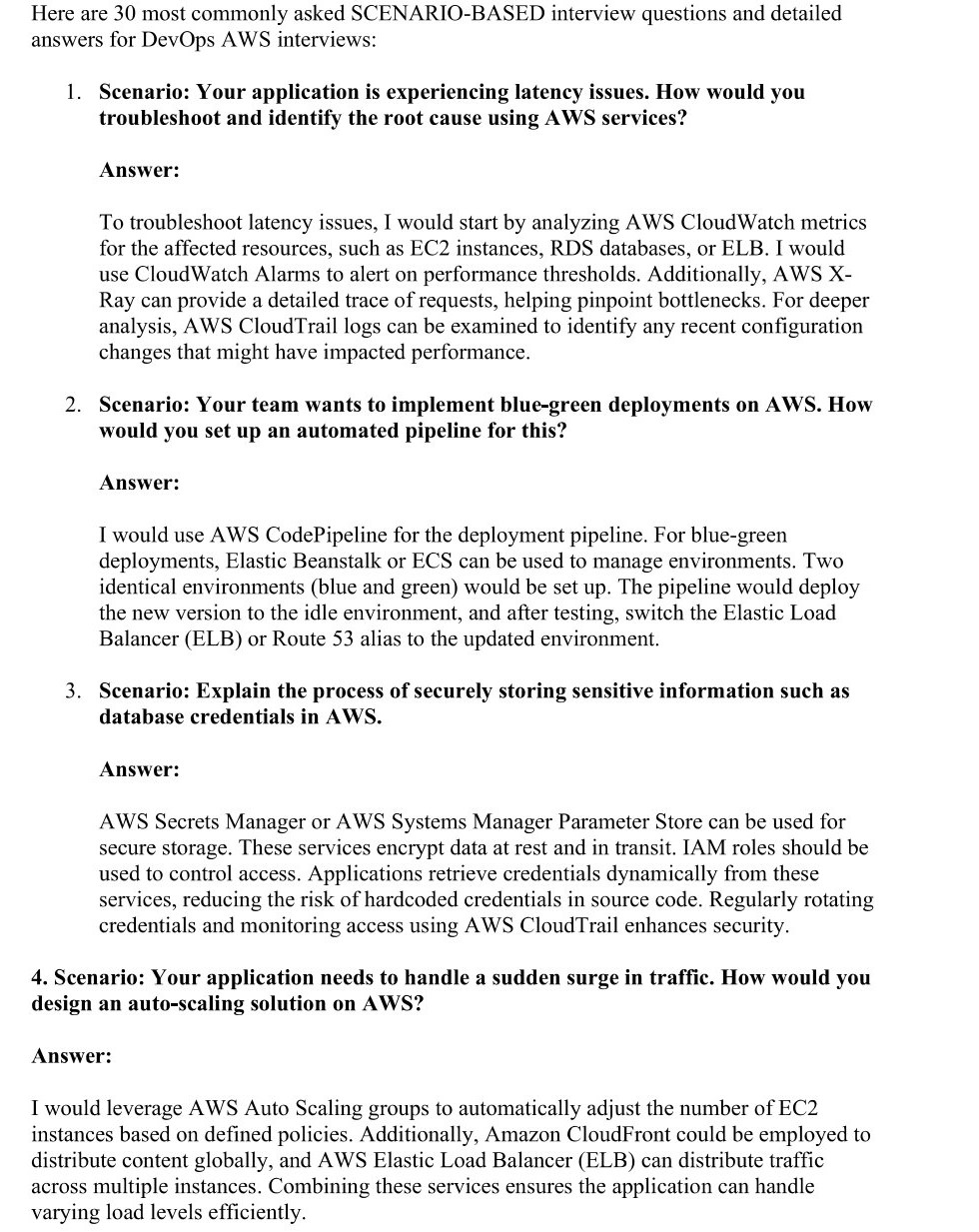 PDF Containing "30 Most Commonly Asked SCENARIO-BASED Interview Q&A in ...