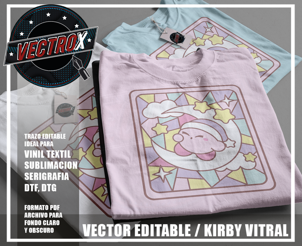 Vector Editable - Kirby Vitral