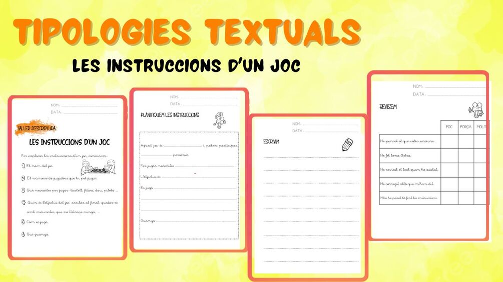 TIPOLOGIES TEXTUALS: TEXT INSTRUCTIU EL JOC (CAT)