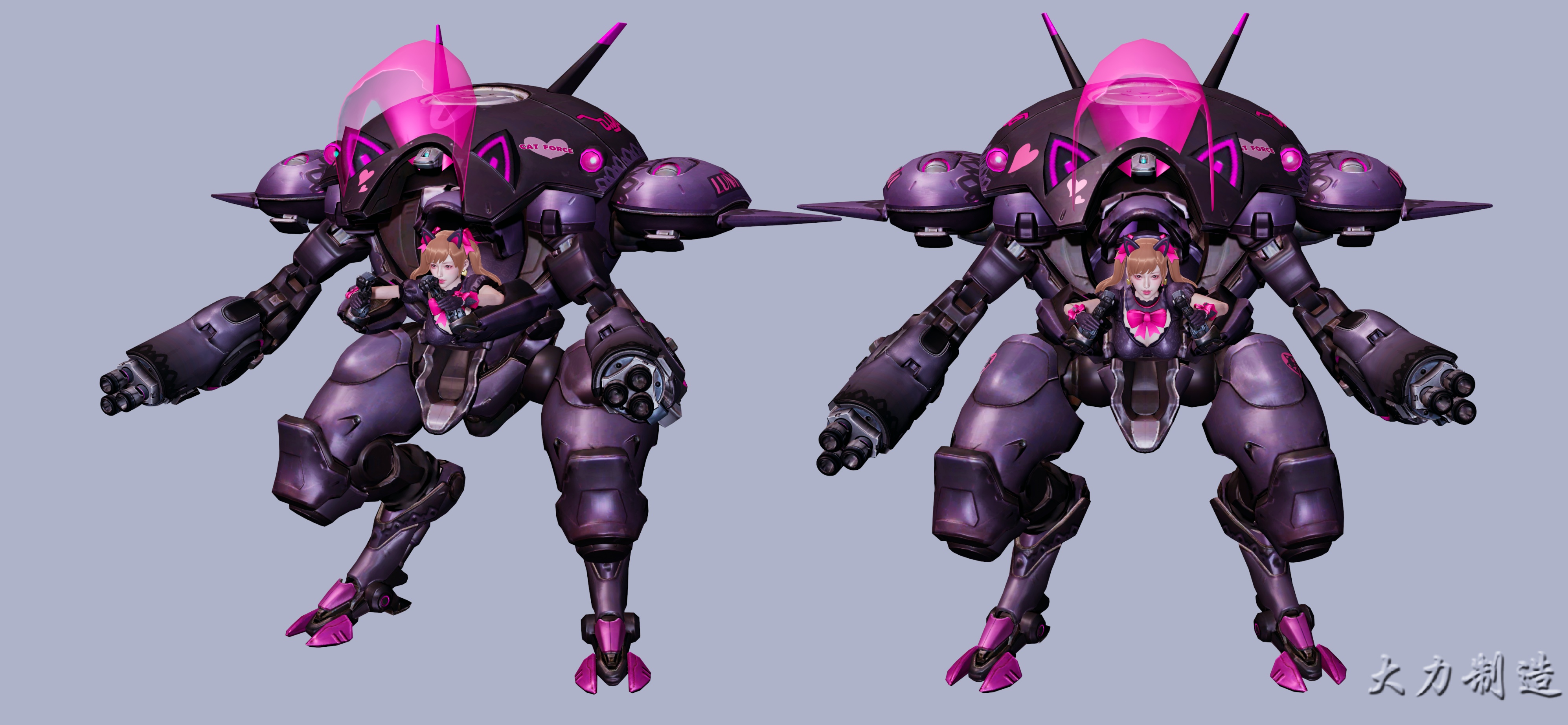 055 - HS2（HoneySelect2）+AI（AI-Syoujyo）MOD 通用-大力-DVA-黑猫+机甲