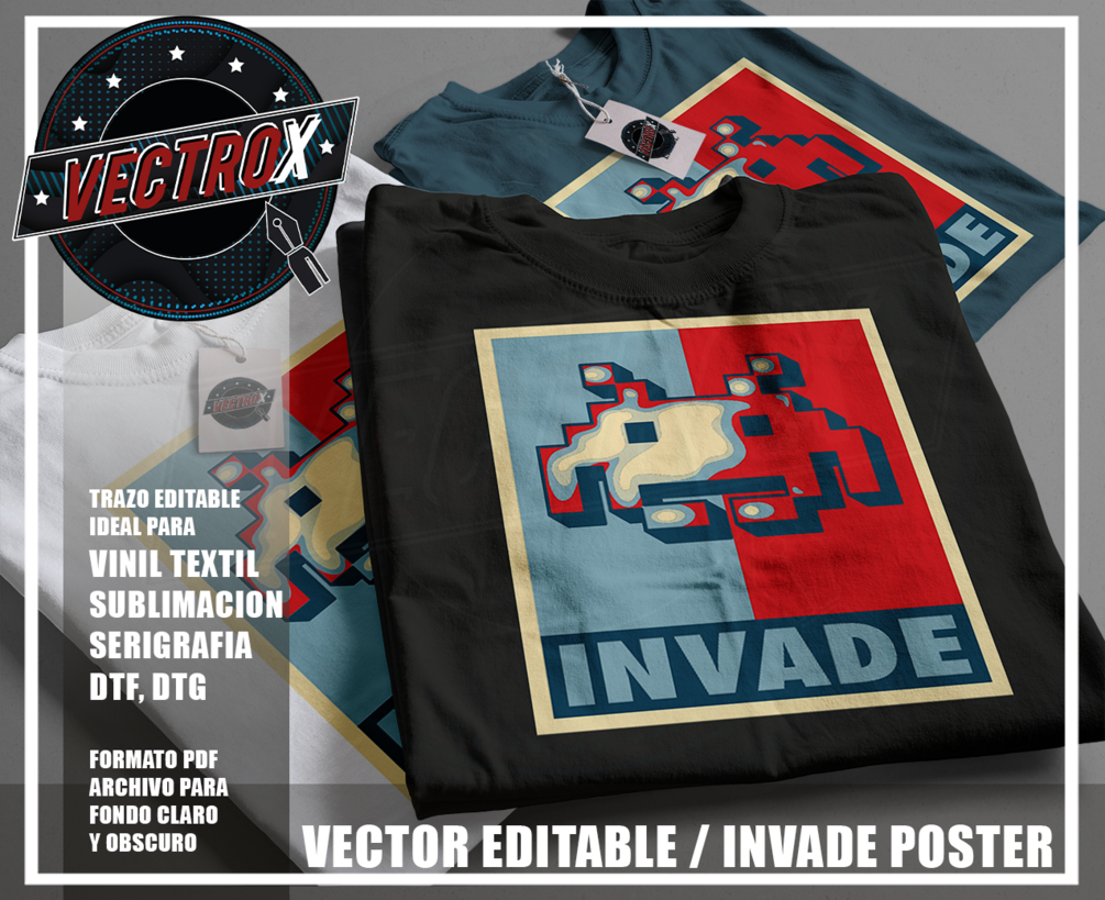 Vector Editable - Invade Poster