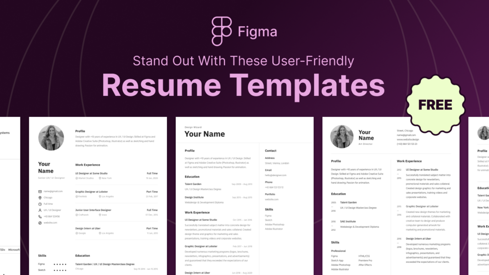 Figma: Resume Templates