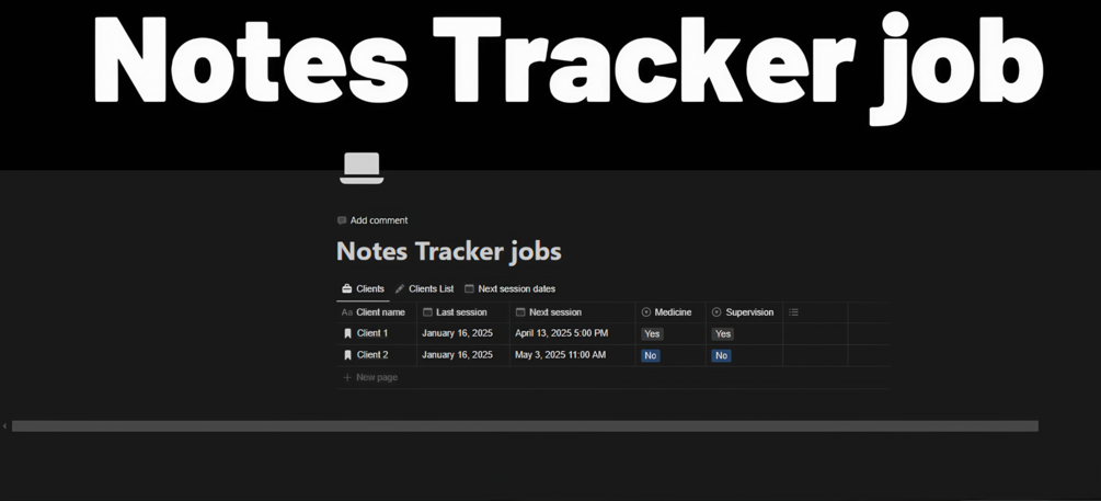 Notes Tracker jobs