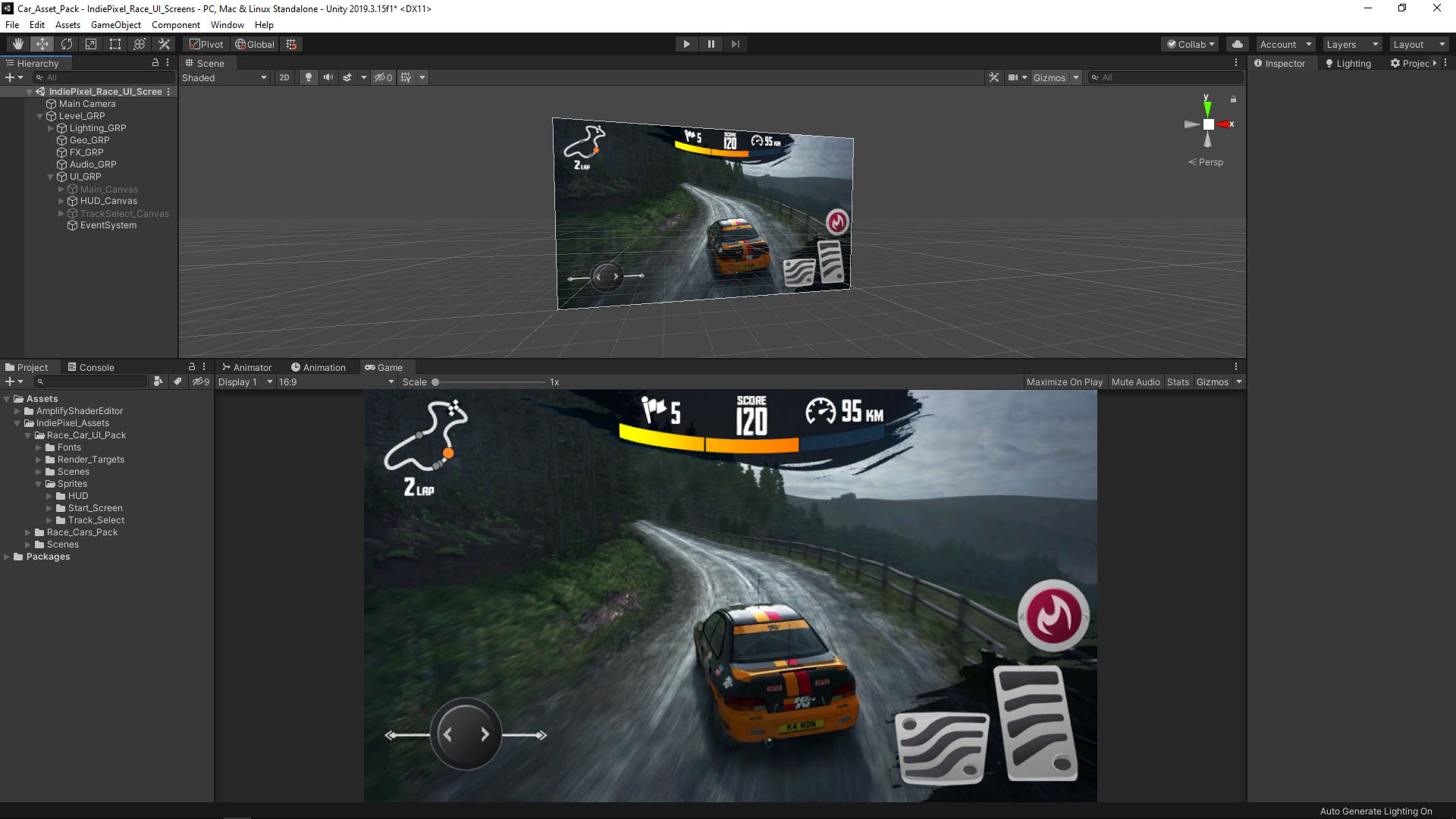 Race Car Game - UI Pack