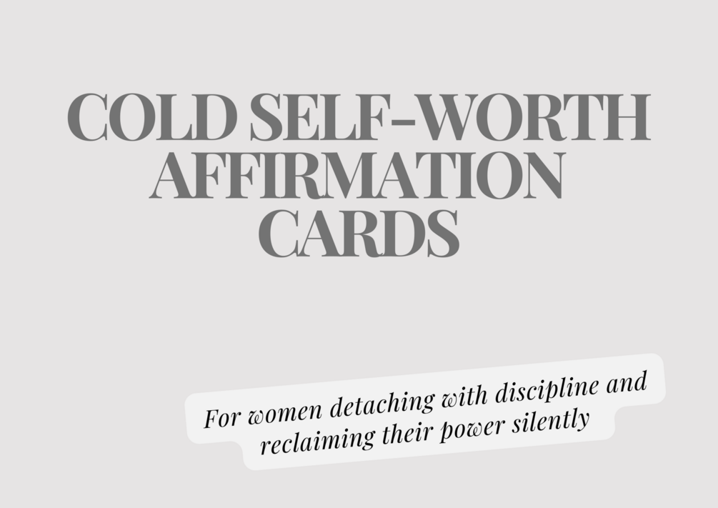 COLD SELF-WORTH AFFIRMATION CARDS