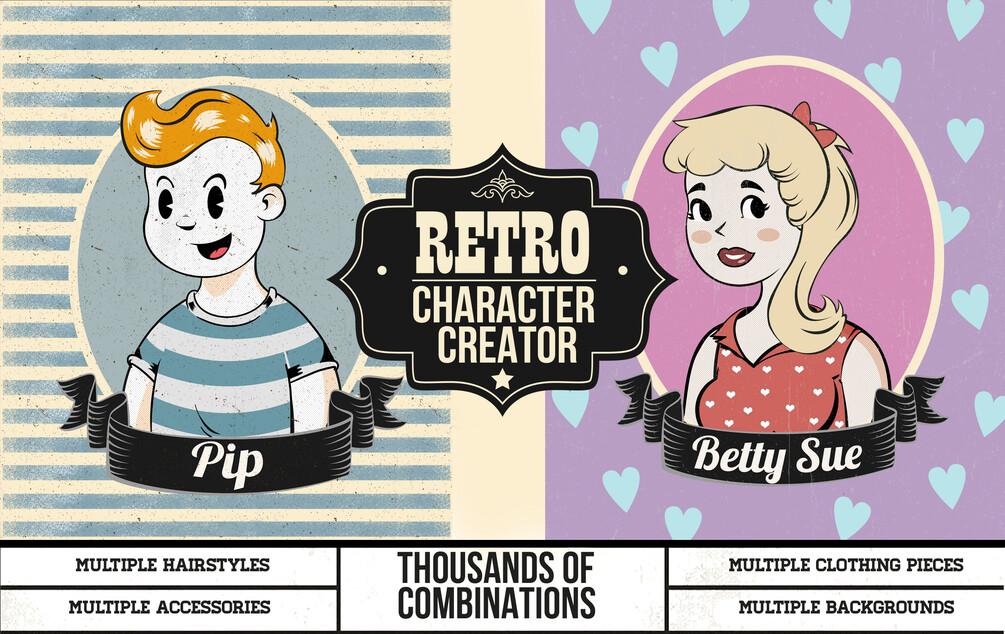 Retro Character Creator for Photoshop