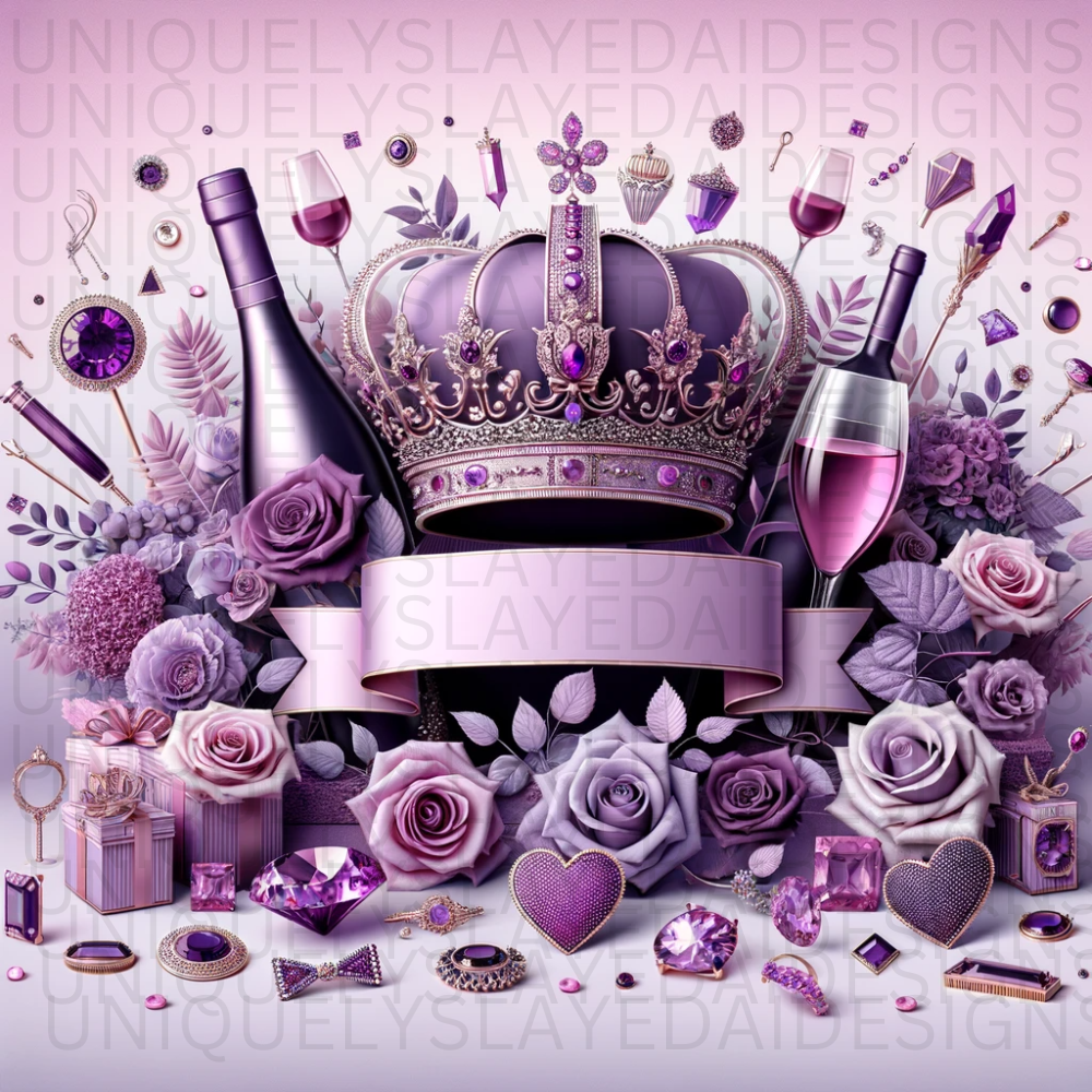 "Regal Elegance in Purple"