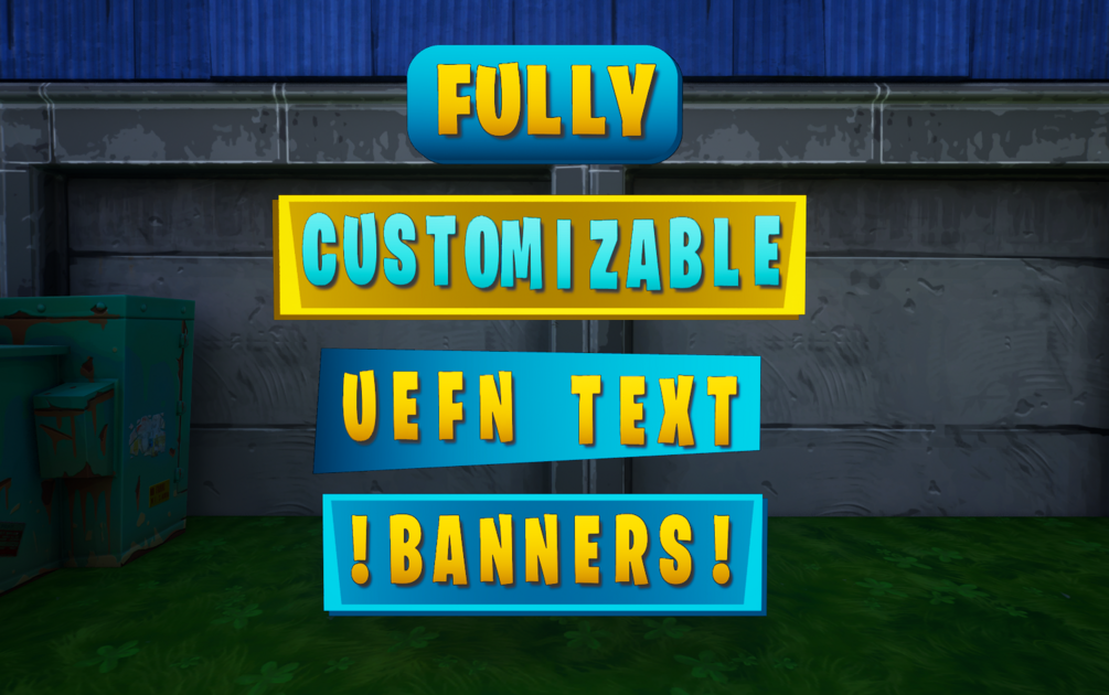 UEFN Customizable Text Material