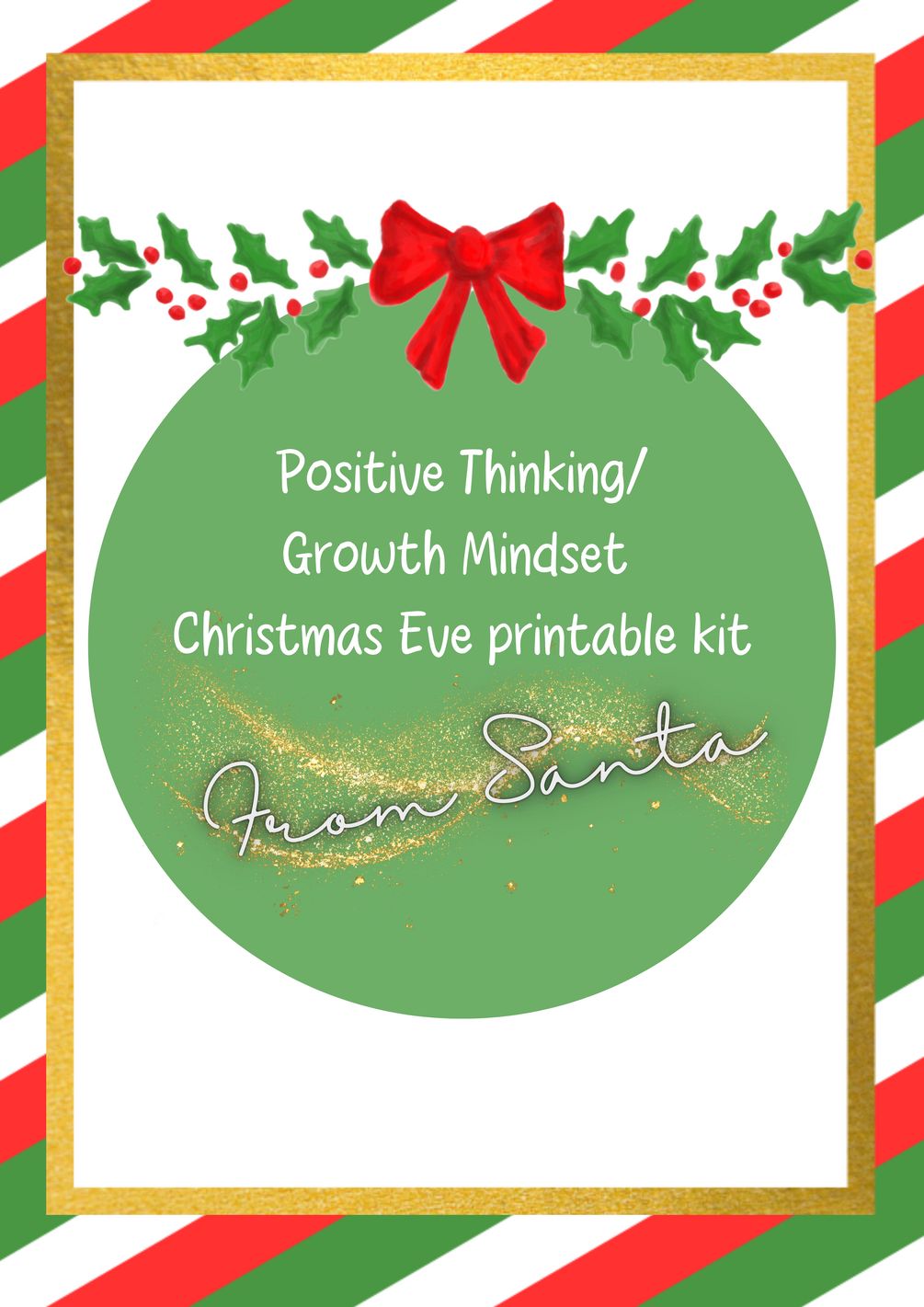 Growth Mindset Christmas Eve letter set from Santa