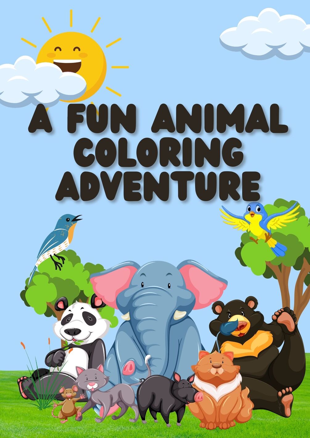 A fun animal coloring adventure