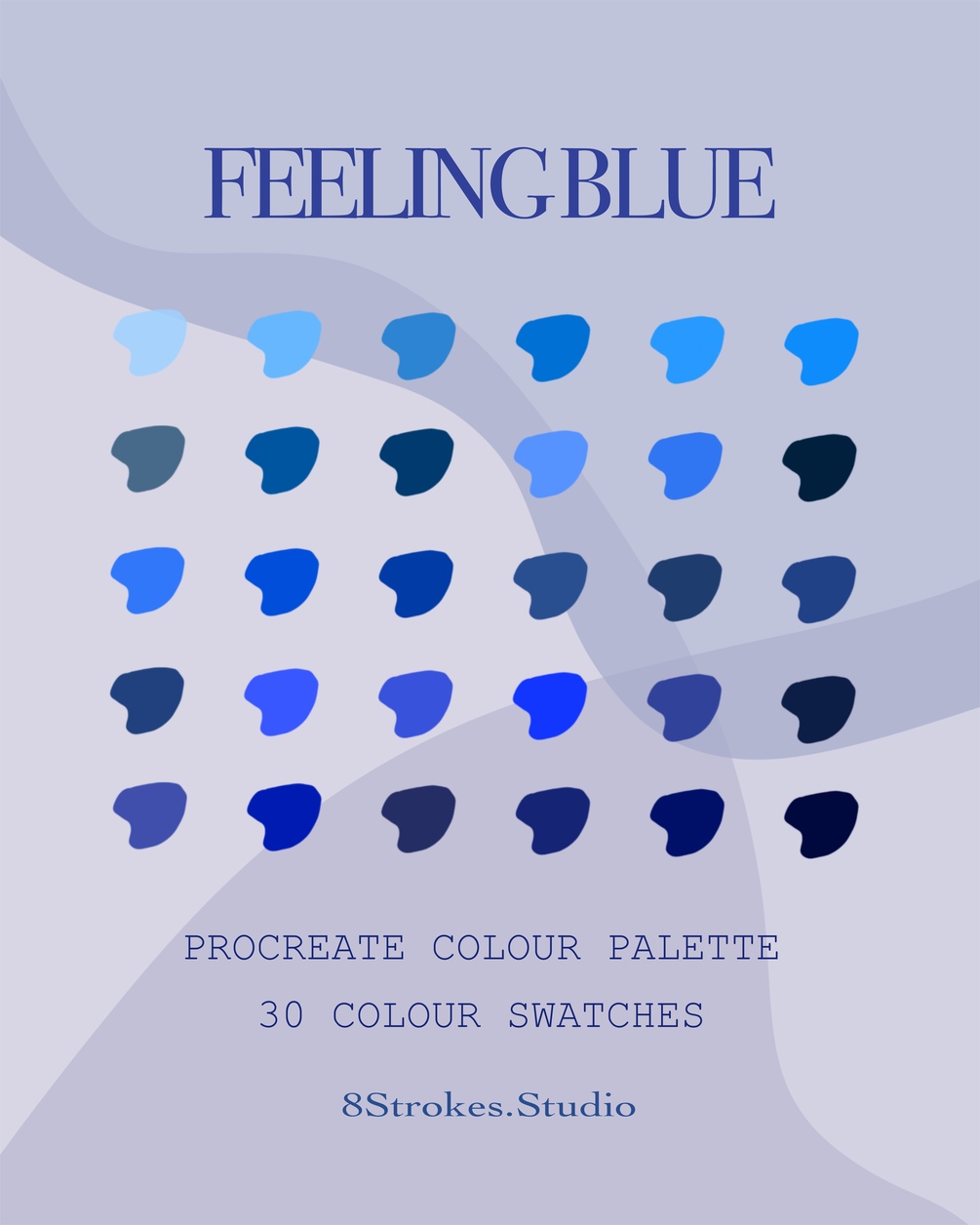 Feeling Blue Colour Palette | Procreate Colour Palette