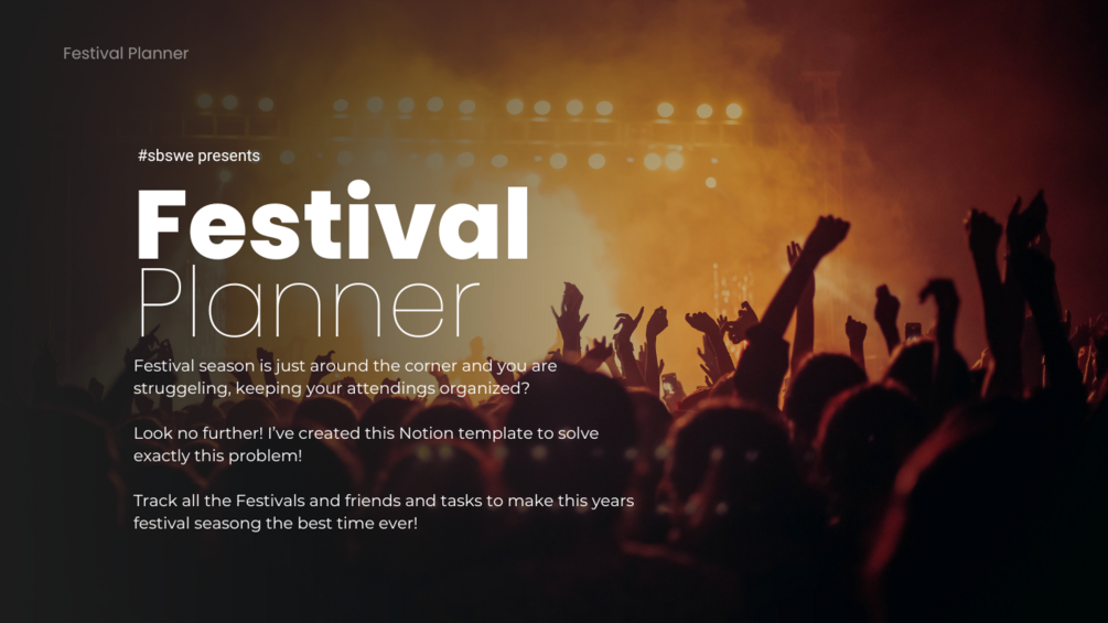 Festival Planner - A Notion Template