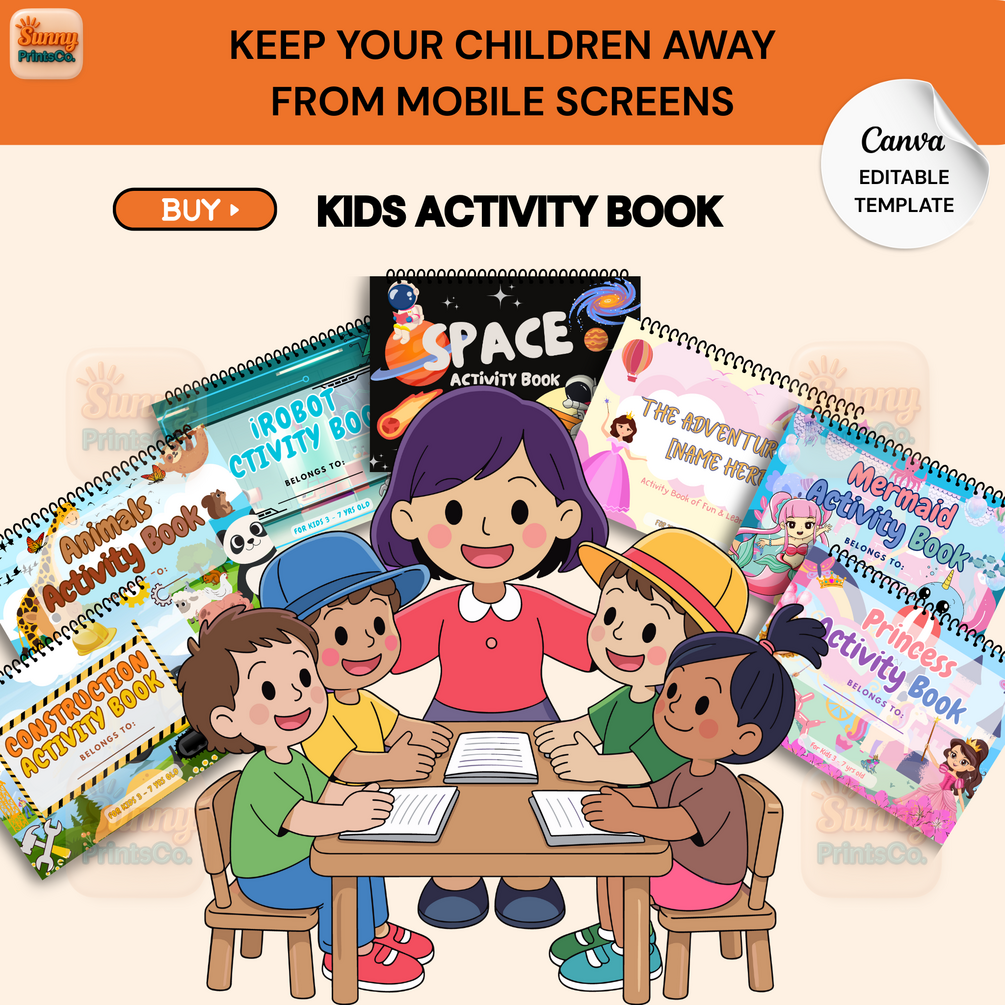 Editable Space Theme Activity Book for Kids