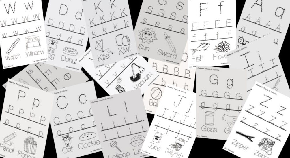 FULL ENGLISH ALPHABET (TRACE & COLOR)