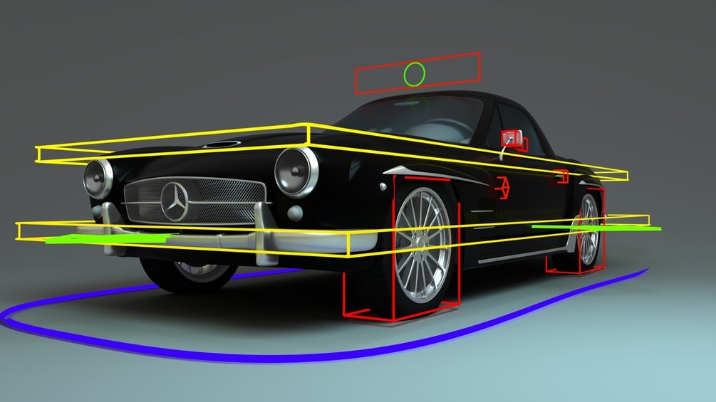 Mercedes Car Rig - MAYA