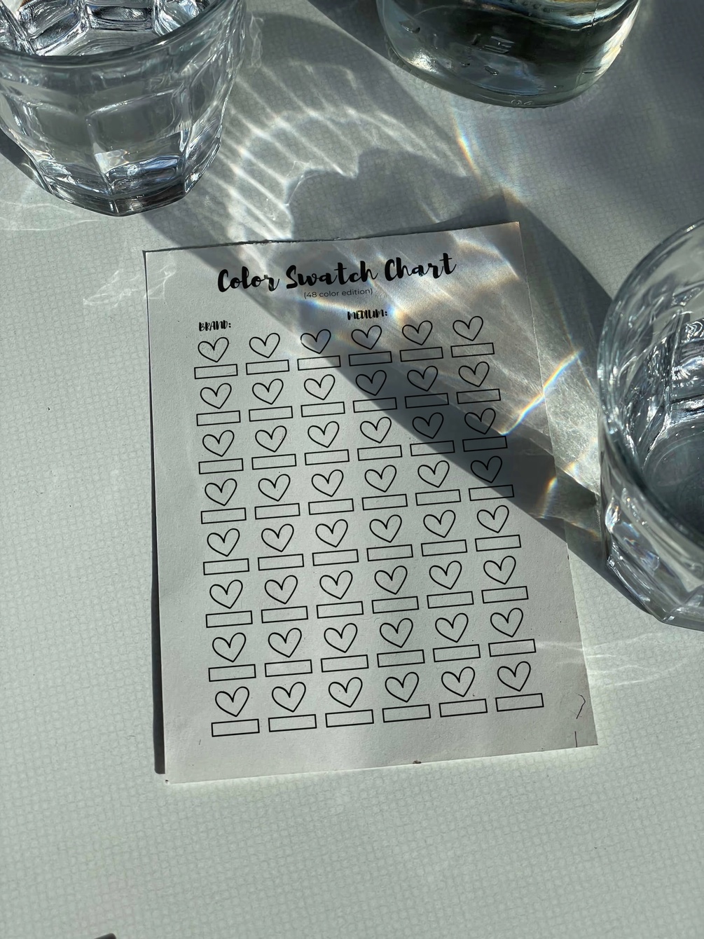 Free 48-Color Swatch Chart for Artists!