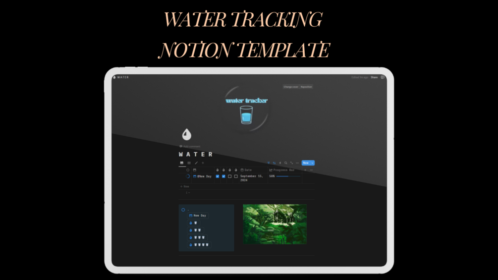 water tracking Notion Template