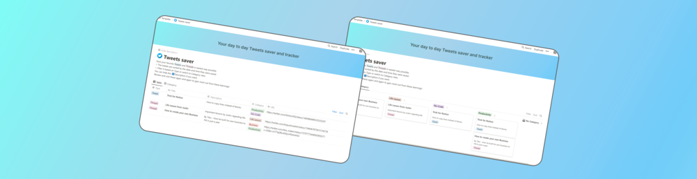 Twitter Template for Notion