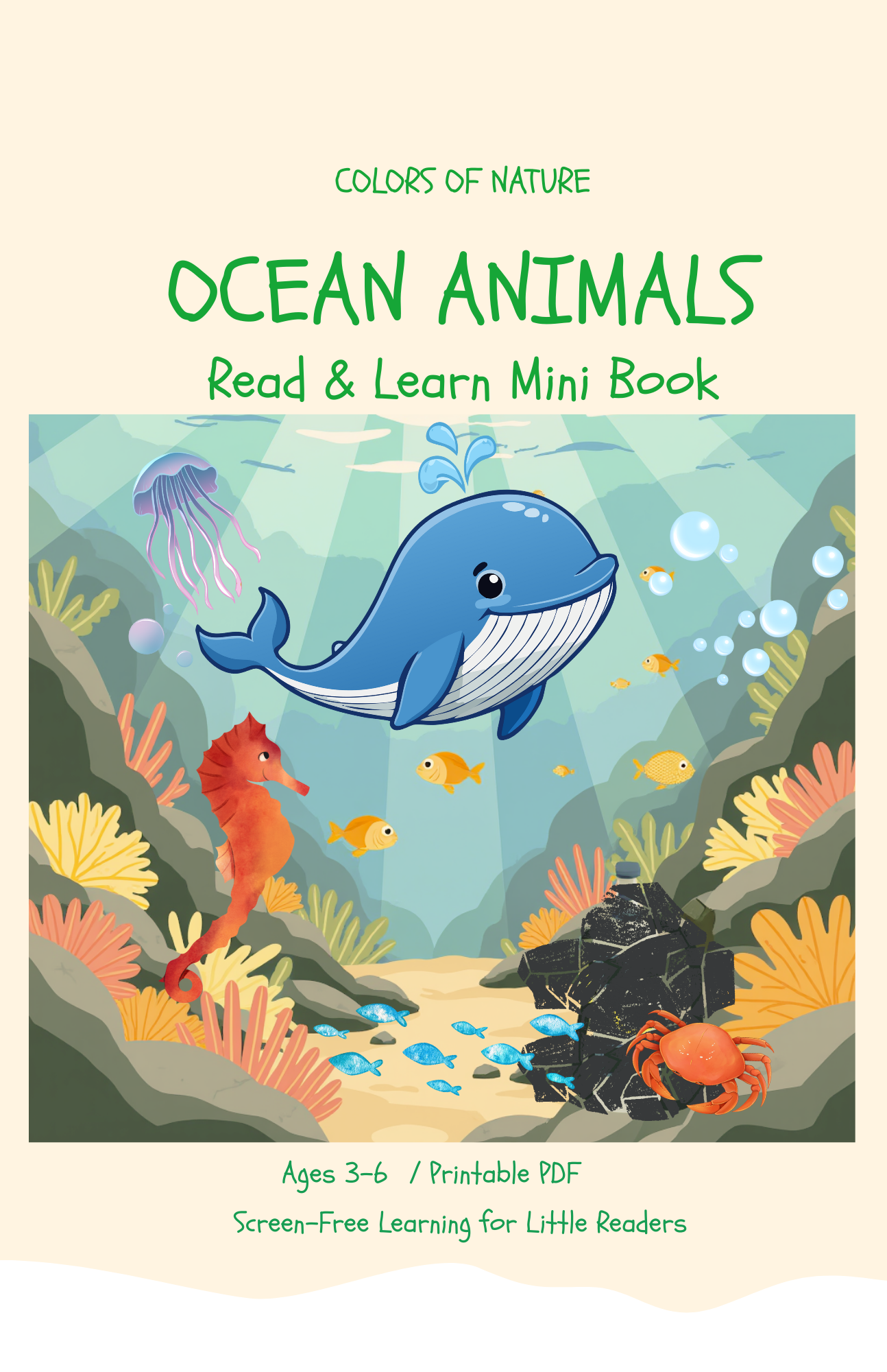 Ocean Animals – Read & Learn Mini Book