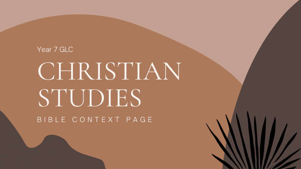 Christian Studies - Bible context page