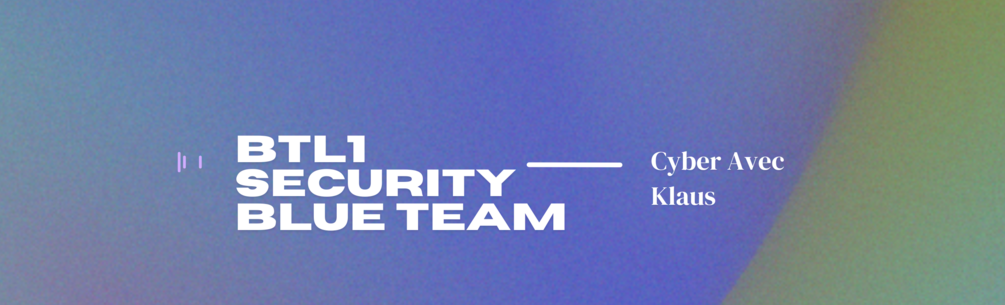 BTL1 Planning Cyber Avec Klaus