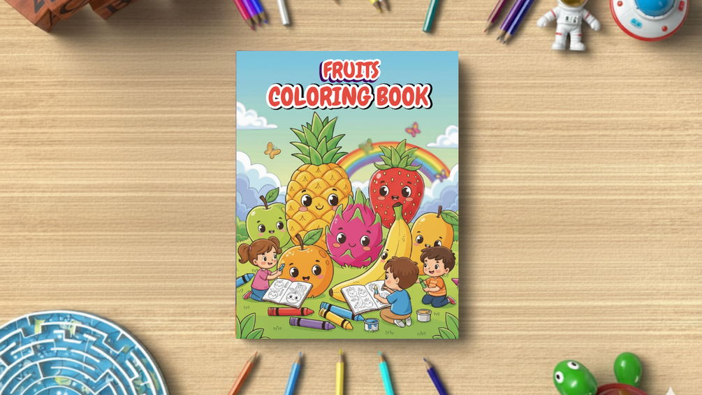 Fruits Coloring Book for Kids Age (3-7)