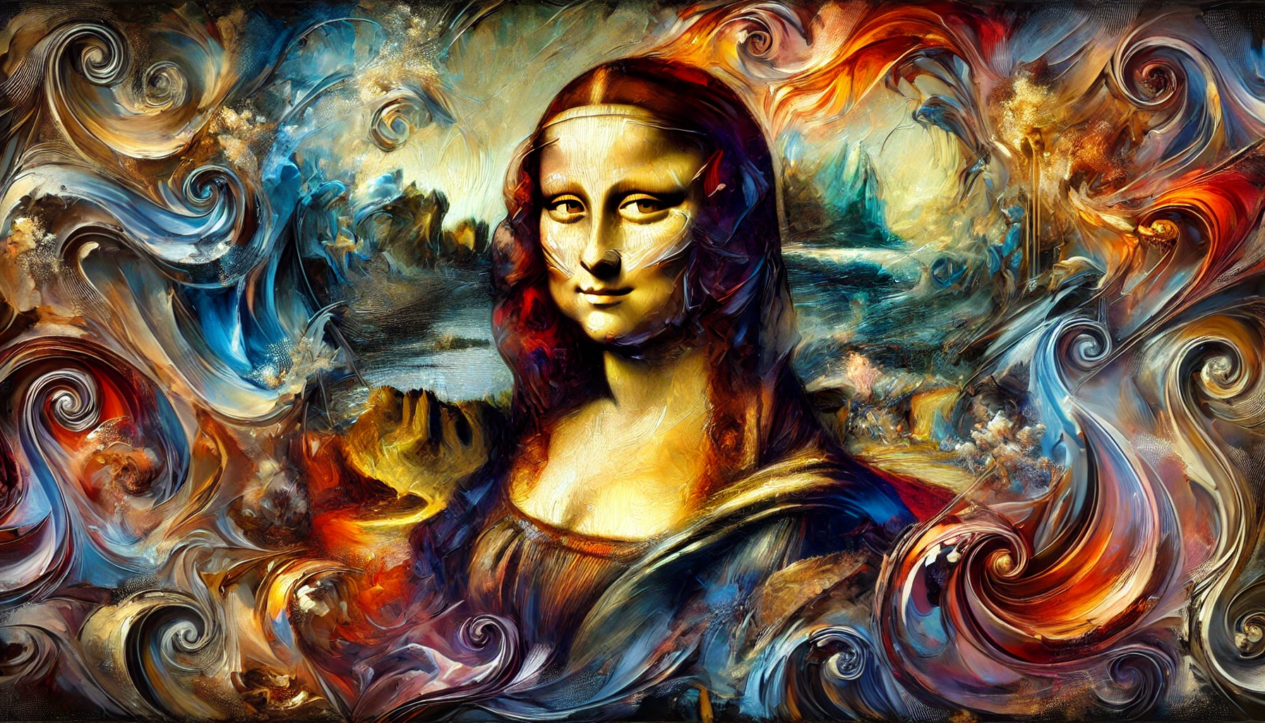 Abstract Expressionist Mona Lisa: A Modern Reimagination" #MonaLisa # ...