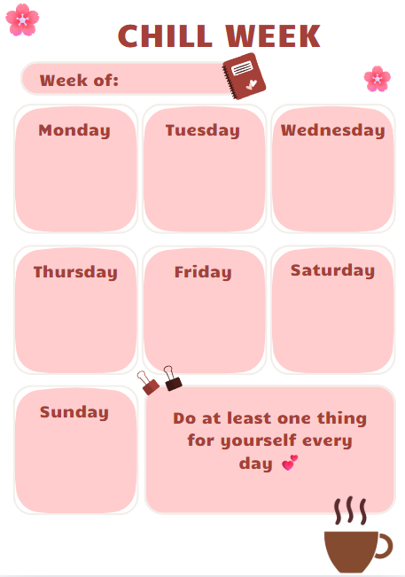 Peaceful Week – Minimalist Printable Planner 🖤