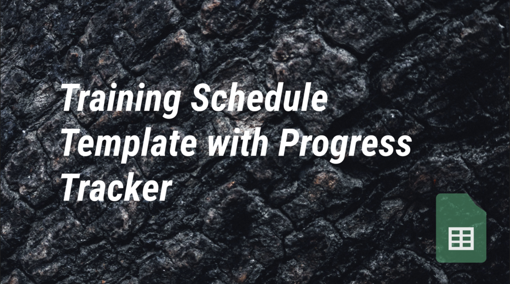 Training Schedule Template with Progress Tracker