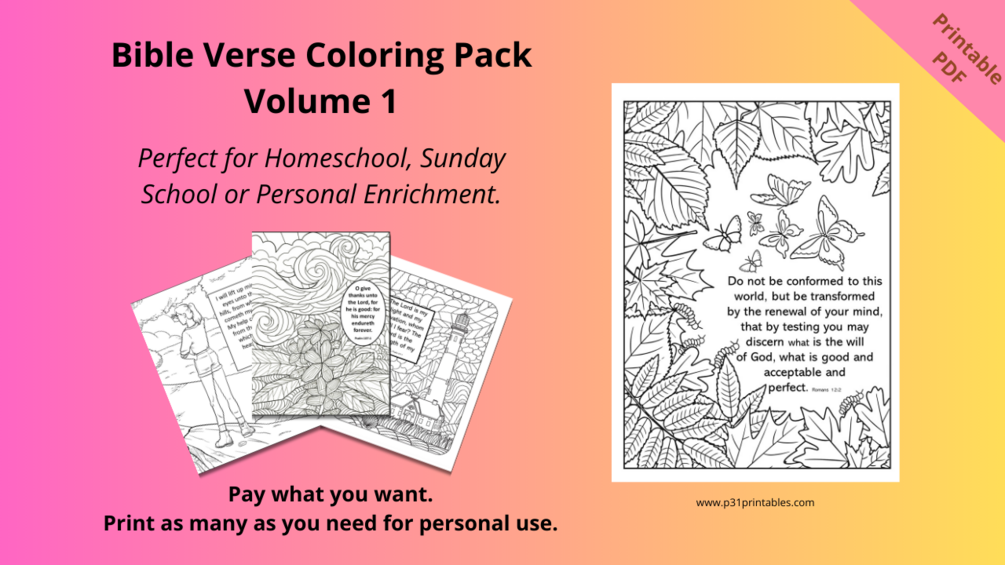 Bible Verse Coloring Pages (vol.1)