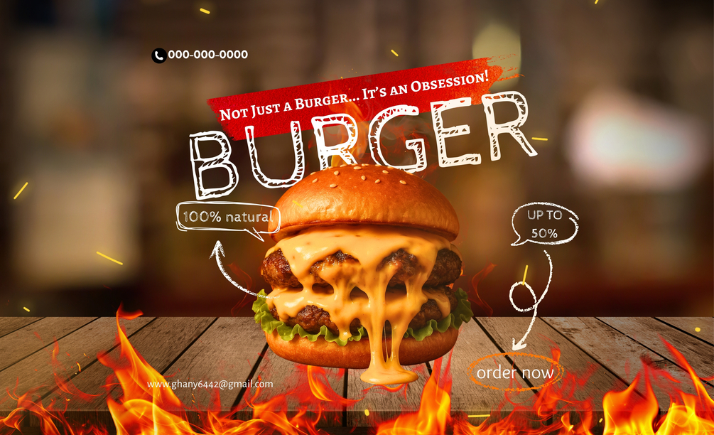 Animated Burger Ad Template | Food Promo Video