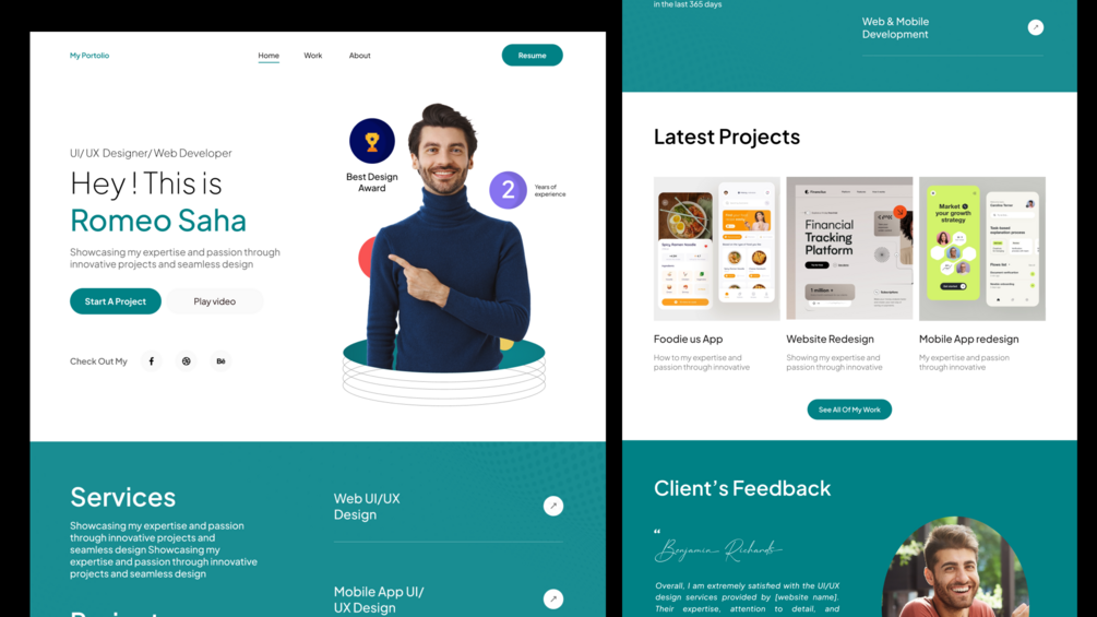 Portfolio Full Website & Fully Customizable