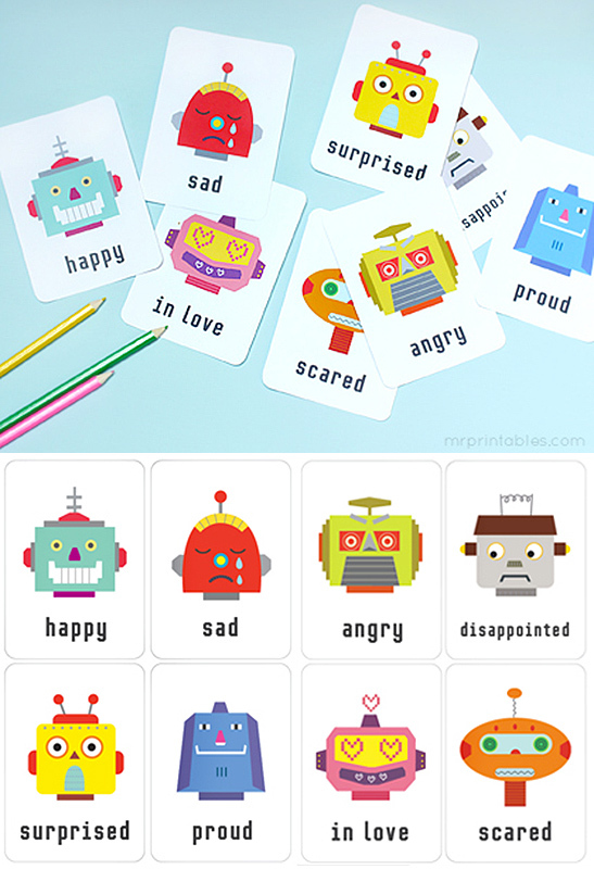 Emotion Flashcards (with Emotional Robots)