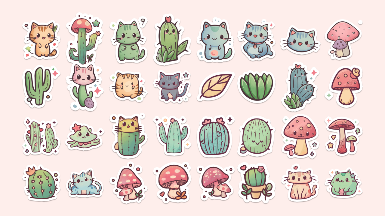 Cute Kawaii Digital Sticker Pack - Solt Wagner