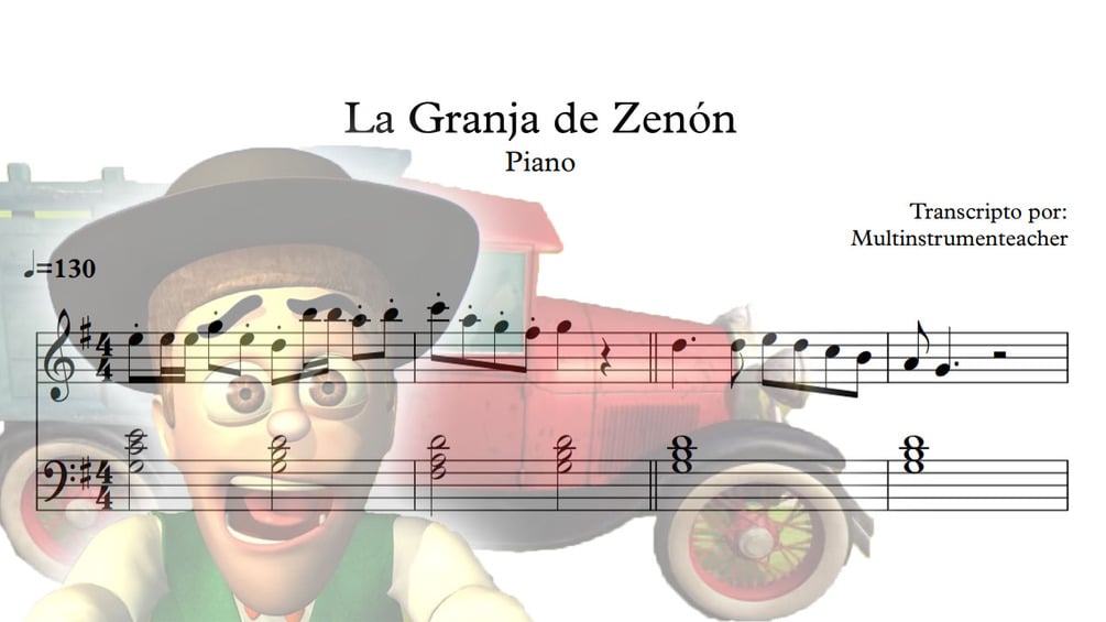 La Granja de Zenón - Partitura para piano