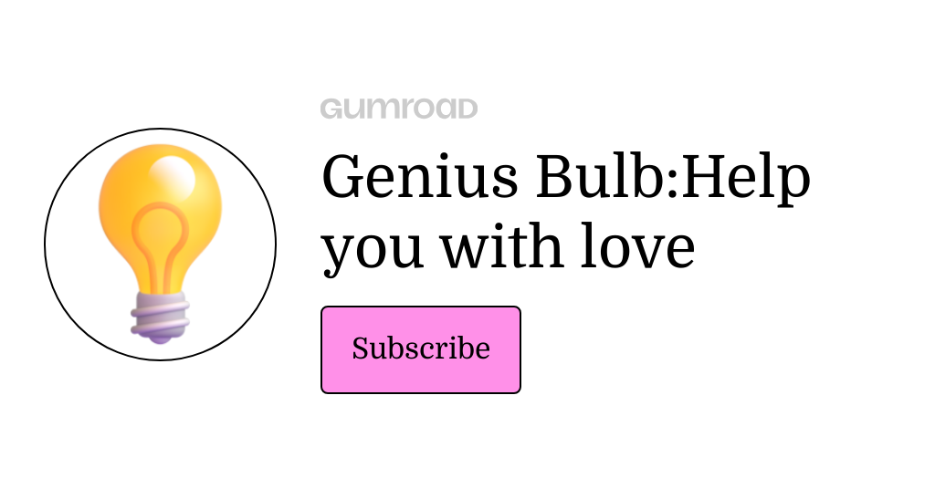 Genius Bulb:Help you with love
