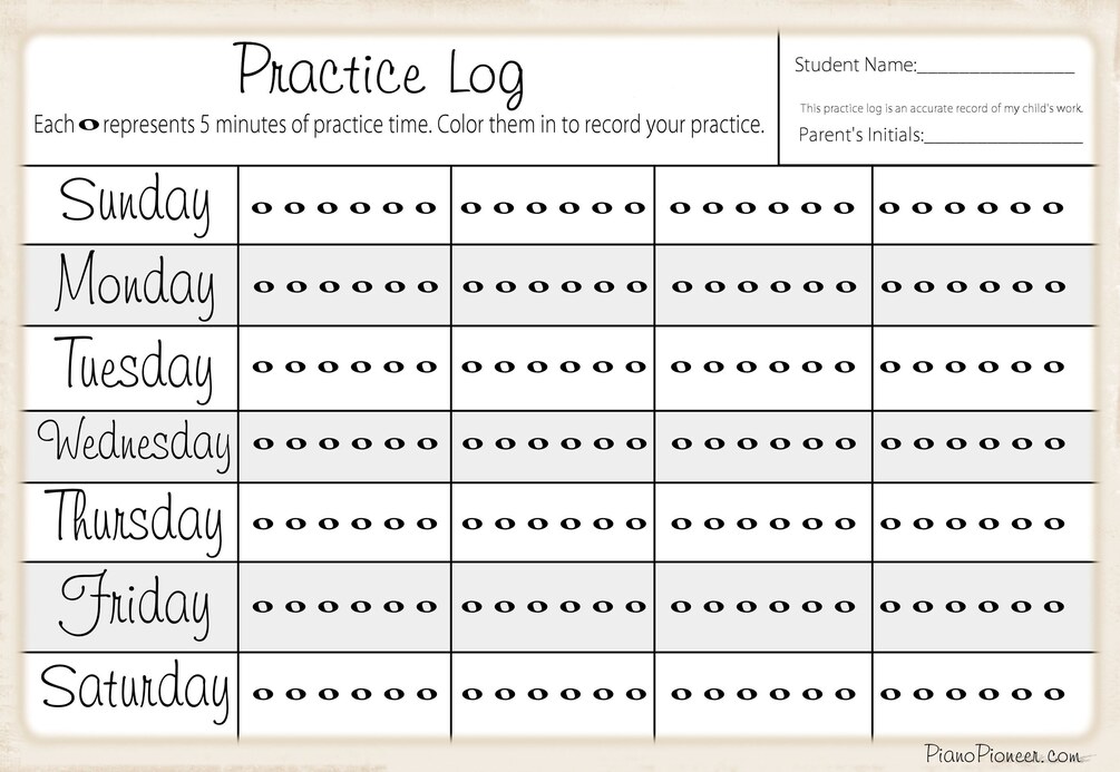 Practice Log