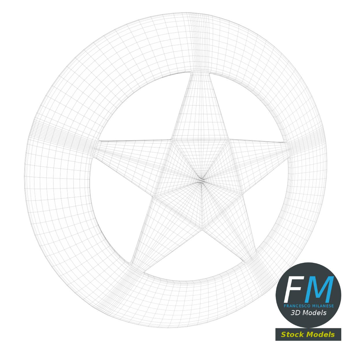 3D MODEL - Sheriff round badge