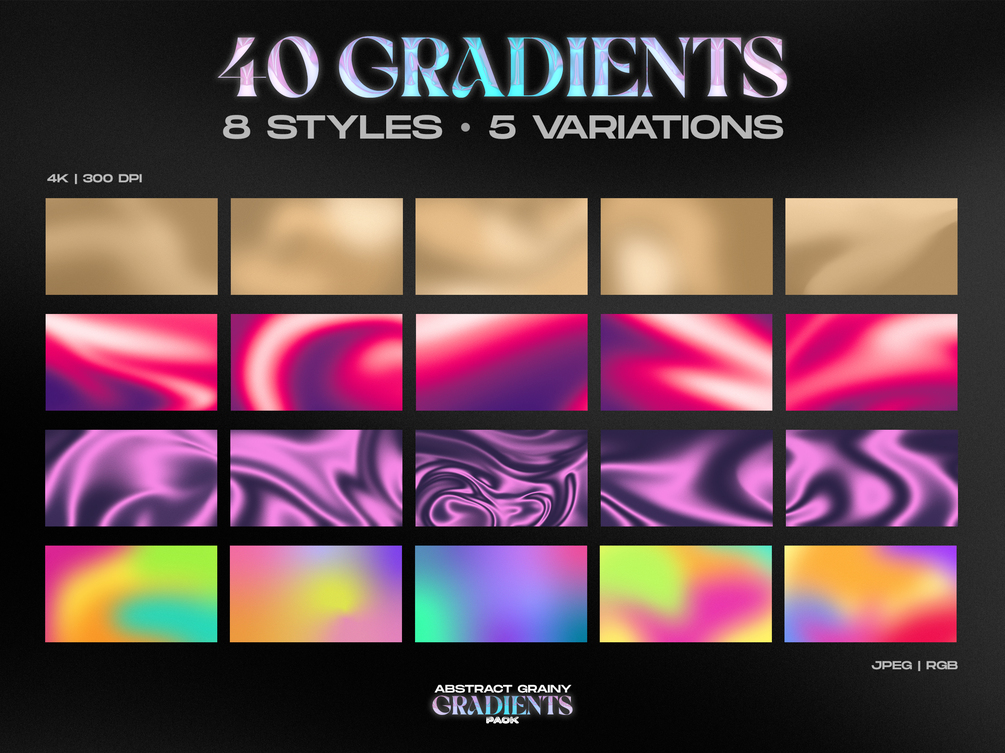 4K Abstract Grainy Gradients Pack