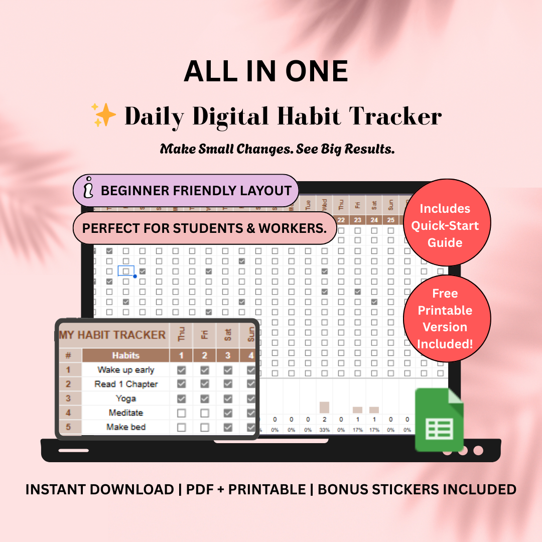 Digital Habit Tracker for Daily Routines