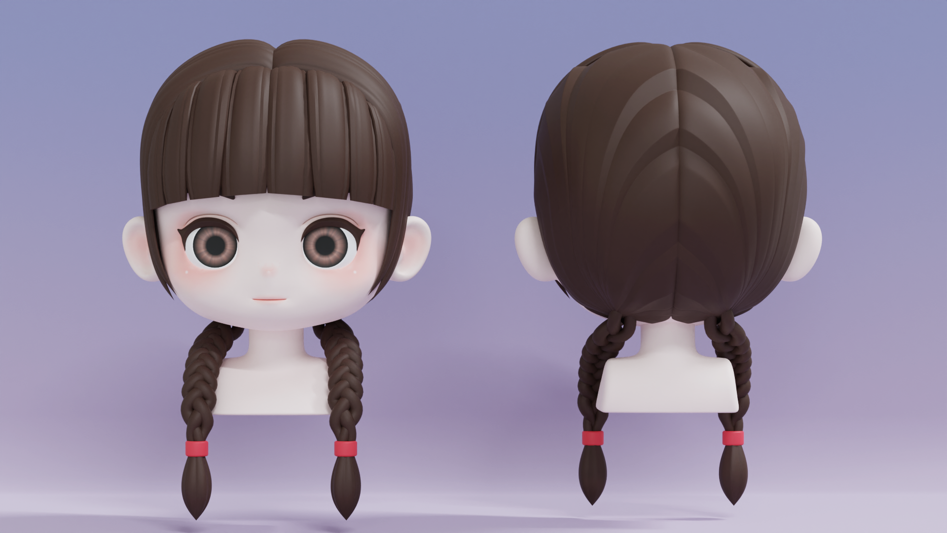 Chibi Female Hair Style 9
