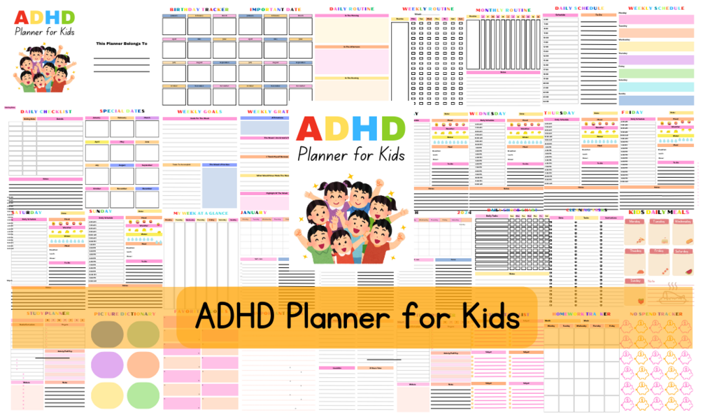 ADHD Planner for Kids | Fun & Engaging Daily Routine Organizer ...
