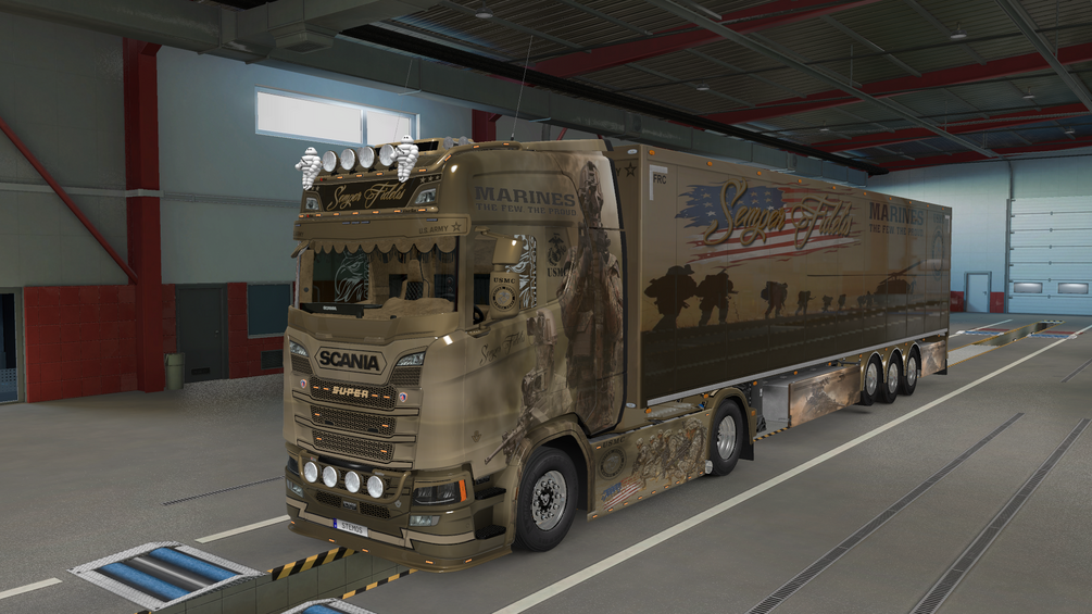 Scania S & Box Trailer - Semper Fidelis