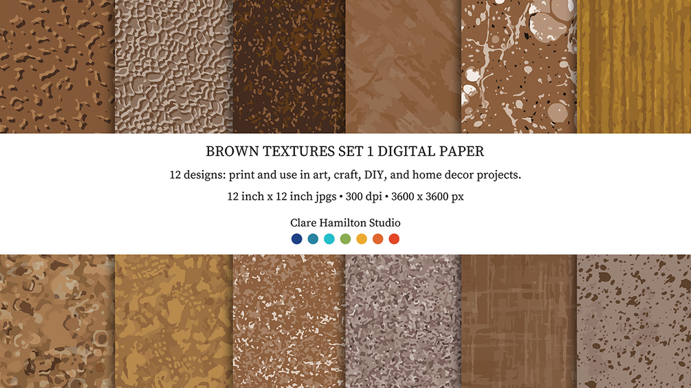 Brown Textures Paper Set 1 Digital Paper