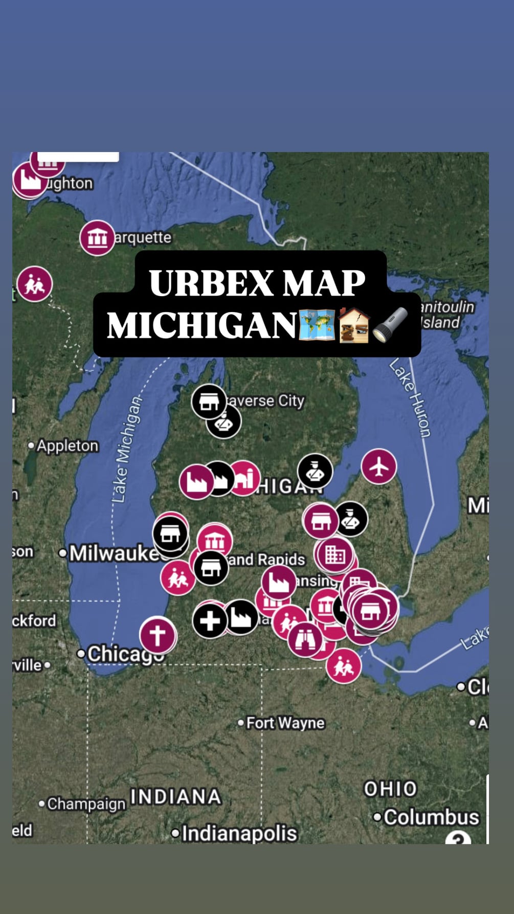 URBEX MAP MICHIGAN